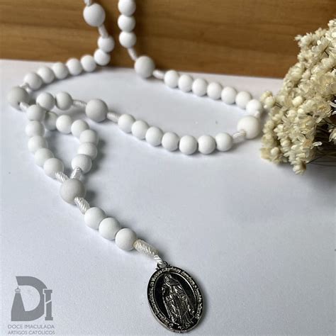 Coroa de Nossa Senhora das Lágrimas Metal Branco Fosco Doce