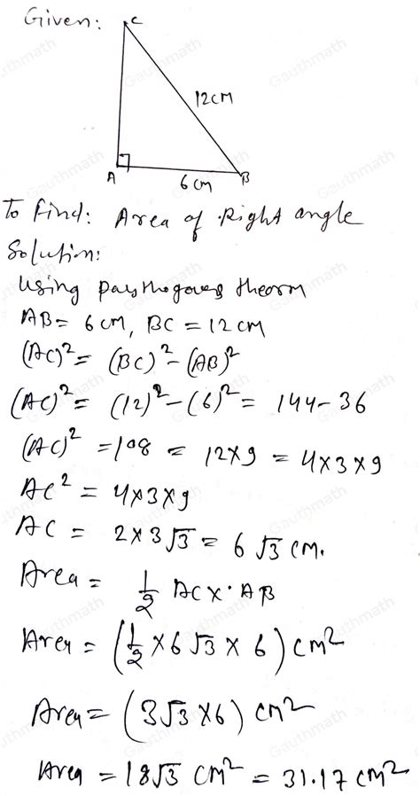 Solved The Diagram Shows A Right Angled Triangle Diagram NOT