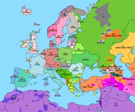 Ethnic Map Of Europe Map Europe Map Imaginary Maps