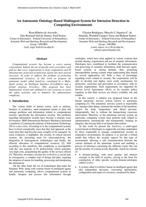 pdf an autonomic ontology based multiagent system for intrusion detection in computing
