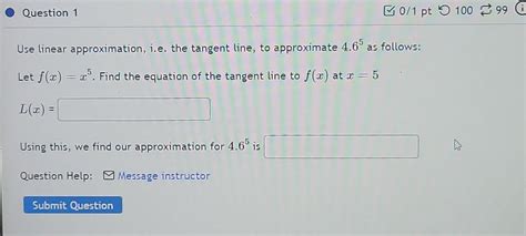 solved use linear approximation i e the tangent line to