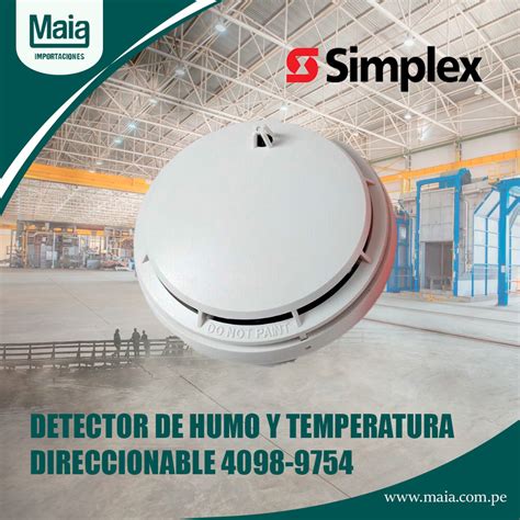 SENSOR DE HUMO DIRECCIONABLE SIMPLEX 4098 9714 MAIA IMPORTACIONES