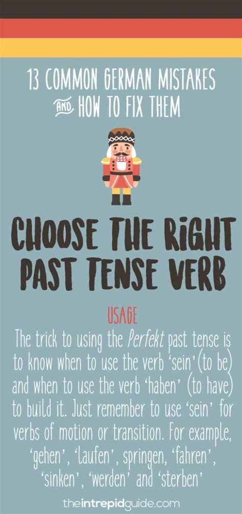 Common German Grammar Mistakes Past Tense Foreign Language Learning