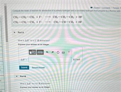 Solved M Review Constants Periodic Compute The Heats Of Chegg