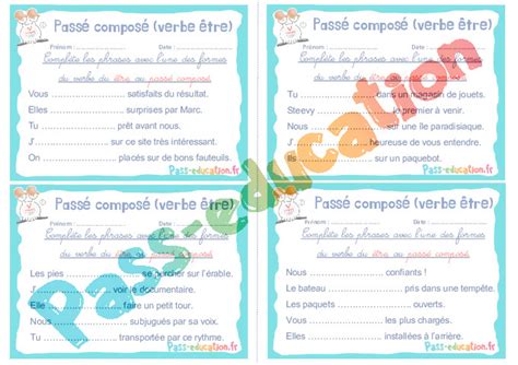 Rituels Avoir être auxiliaires CE2 pdf à imprimer