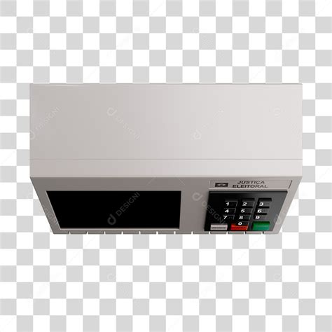 Urna Eletrônica Elemento 3D Vista de Cima PNG Transparente download