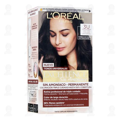 Tinte L oréal Excellence Sin Amoníaco Coloración Triple Cuidado Color