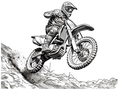 Unleash Your Creativity With Dirt Bike Coloring Coloring Page