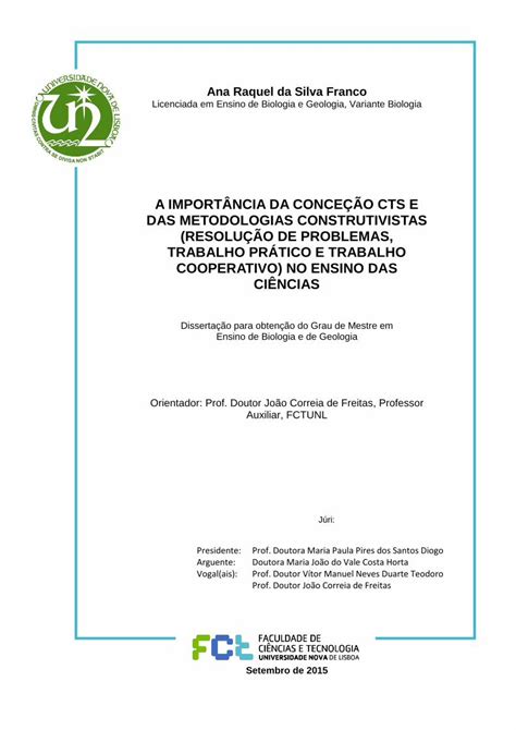 PDF a importância da conceção cts e das metodologias construtivistas