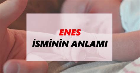 Enes Sminin Anlam Nedir Enes Smi Ne Demek Ne Anlama Geliyor Tdk