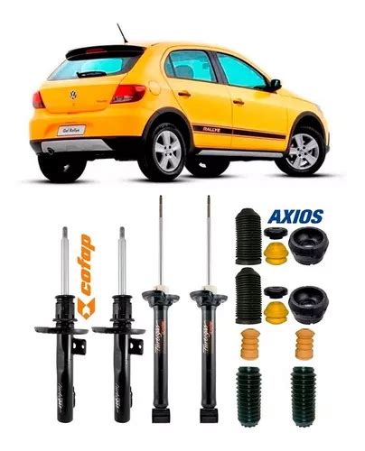 4 Amortecedores 4 Kit Diant Tras Gol Rallye G5 Cofap Axios