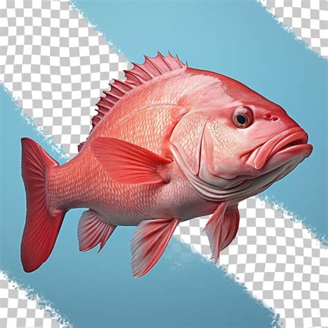 Pescado Mero Rojo Fresco Sobre Un Fondo Transparente Archivo Psd Premium