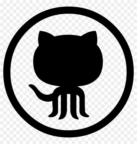 Github Logo Black And White Github Icon Vector Free Transparent PNG