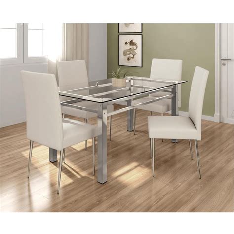Mesa Retangular 4 Cadeiras Pontofrio