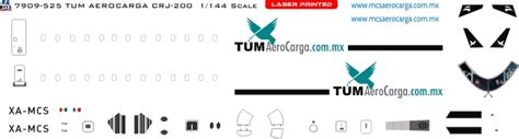 Adecs Decals Catalogue Tum Aerocarga Crj F