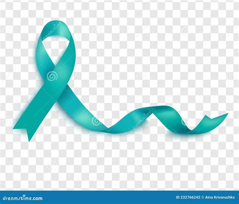 Vector Illustration Of Ovarian Cancer Awareness Tapes Isolated On A