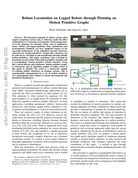pdf robust locomotion on legged robots through planning on motion primitive graphs