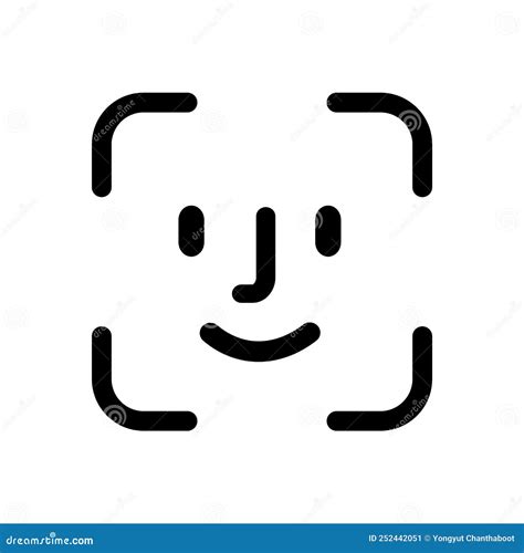 Face ID Symbol Sign Vector Illustration Isolate On White Background