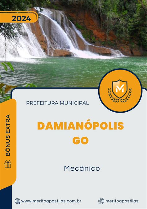 Apostila Mecânico Prefeitura de Damianópolis GO 2024 Mérito Apostilas