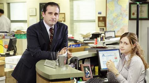 Tv Show 1080p Michael Scott Pam Beesly The Office Us Jenna Fischer Steve Carell Hd Wallpaper