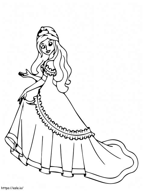 La Encantadora Princesa Y El Guisante Para Colorear
