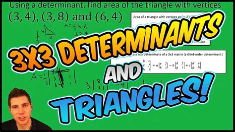 determinants area of a triangle youtube