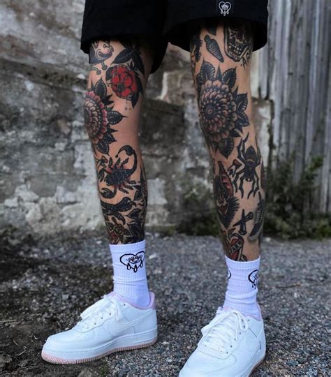 Pin By Emma Louise On Tattoos Traditional Tattoo Leg Sleeve