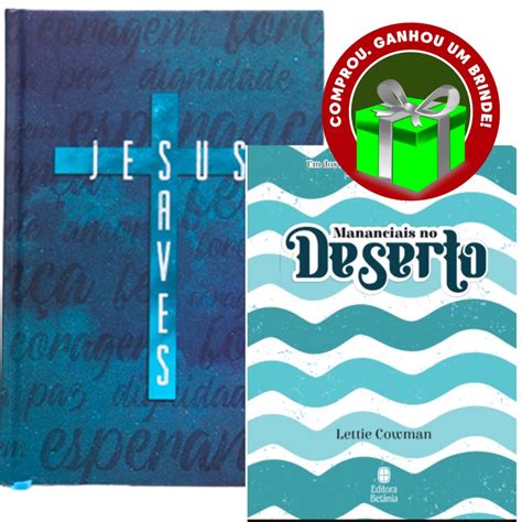 Combo B Blia Sagrada Jesus Saves Capa Dura Mananciais No Deserto Azul
