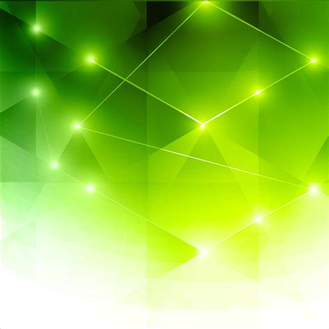 Fondo Poligonal Brillante Verde Colorido Abstracto Vector En