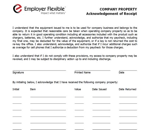 Sample Acknowledgment Receipt Templates