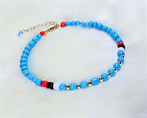 BTS Jimin Inspired Bracelet Jimin Style Blue Beaded Bracelet Blue