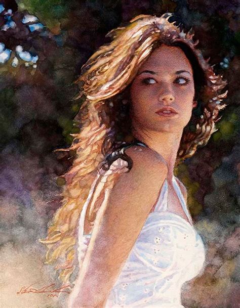 Steve Hanks 19492015 Portrait Art Woman Painting