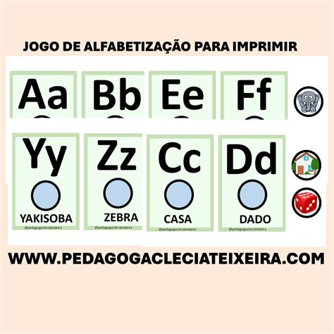 Jogo De Alfabetização Formar Palavras Letras Do Alfabeto em