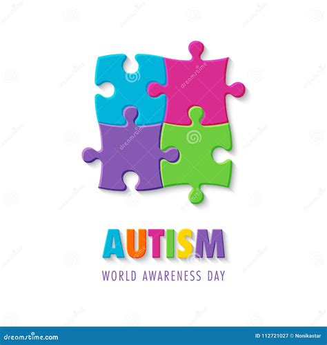 Autismmedvetenhetdag vektor illustrationer Illustration av läka