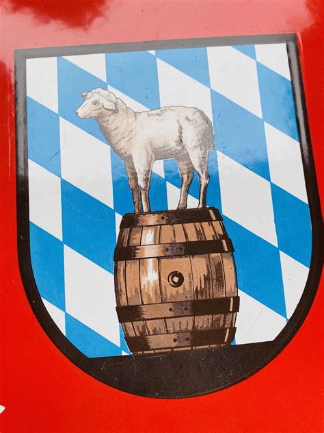 Emailschild Lamms Bräu Bier Oberpfalz 58x38cm um 1950 Original eBay
