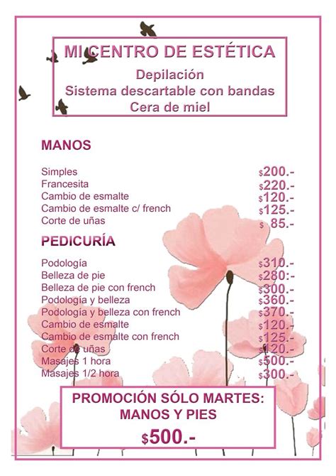 MUESTRA CARTEL LAMINADO PARA CLIENTE TAMAÑO A4 Consejos de manicure
