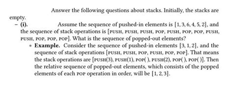 solved answer the following questions about stacks