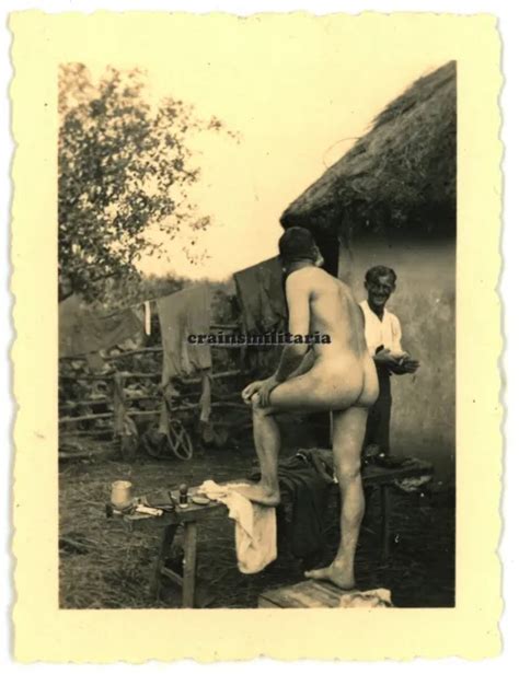 ORIG FOTO NACKTE Soldat Beim Baden In Russland Nude Akt EUR 26 00