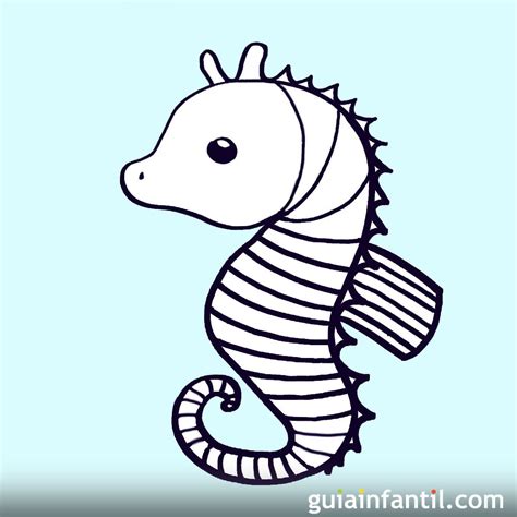 Dibujo De Un Caballito De Mar cómo se reproduce el caballito de mar