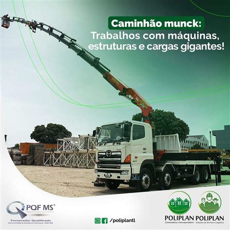 Locação de caminhão munck ideal para içar movimentar e transportar