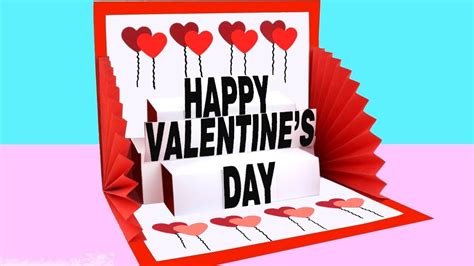 DIY Valentines Day Pop Up Card Idea Beautiful Handmade Valentines Day