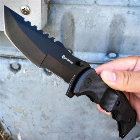 8 5 TACTICAL Spring Assisted Open Pocket Knife CLEAVER RAZOR FOLDING
