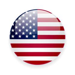 Usa Flag Circle Icon America Country National Vector Image