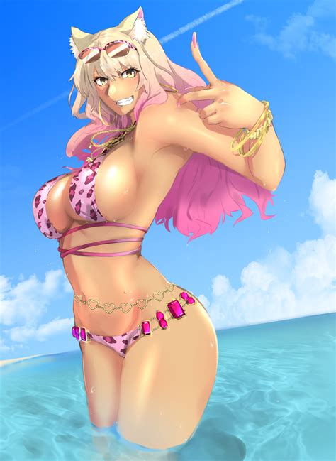 Rule 34 1girls Beach Big Breasts Bikini Fategrand Order Fate Series Female Fox Girl