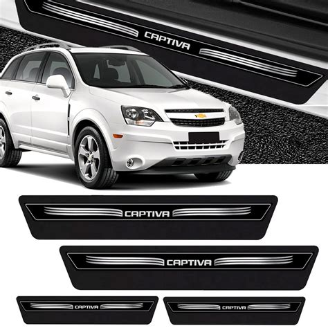Kit 8 Peças Soleira Adesivo Porta Gm Captiva 2008 2009 2010 2011 2012