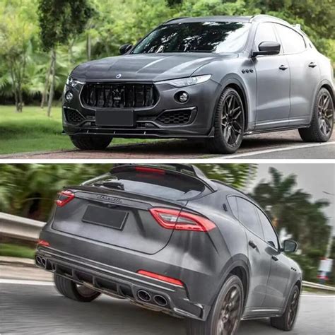For Maserati Levante 2016 2023 Real Carbon Fiber Front Lip Rear