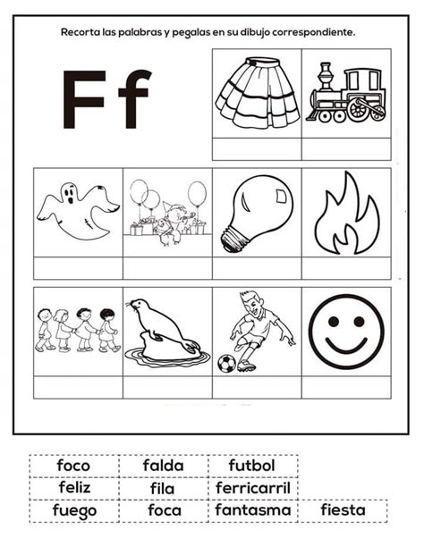 Actividades Con La Letra Fa Fe Fi Fo Fu