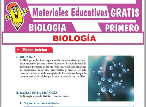 Ramas y Padres de la Biología para Primer Grado de Secundaria