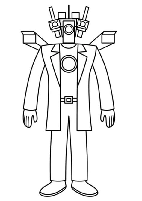Coloriage Titan Cameraman télécharger et imprimer gratuit sur