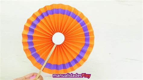 Cómo hacer un abanico de papel fácil y rápido Manualidades Play
